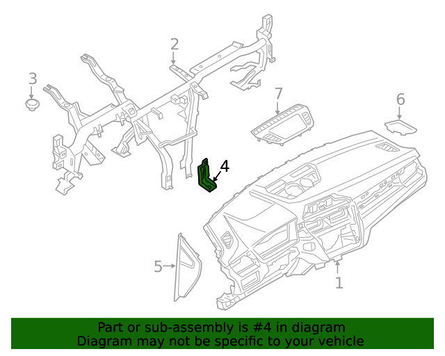 Genuine BMW 51-45-7-946-449 | Reinforced Beam Lower Bracket | FREE ...