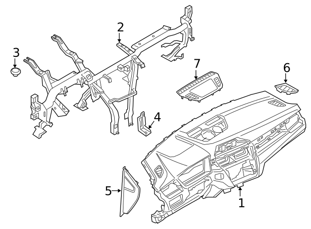 Genuine BMW 51-45-7-946-449 | Reinforced Beam Lower Bracket | FREE ...