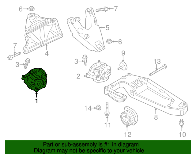22-11-6-785-716 - Engine mount, right 2011-2018 BMW | AutoNation Parts