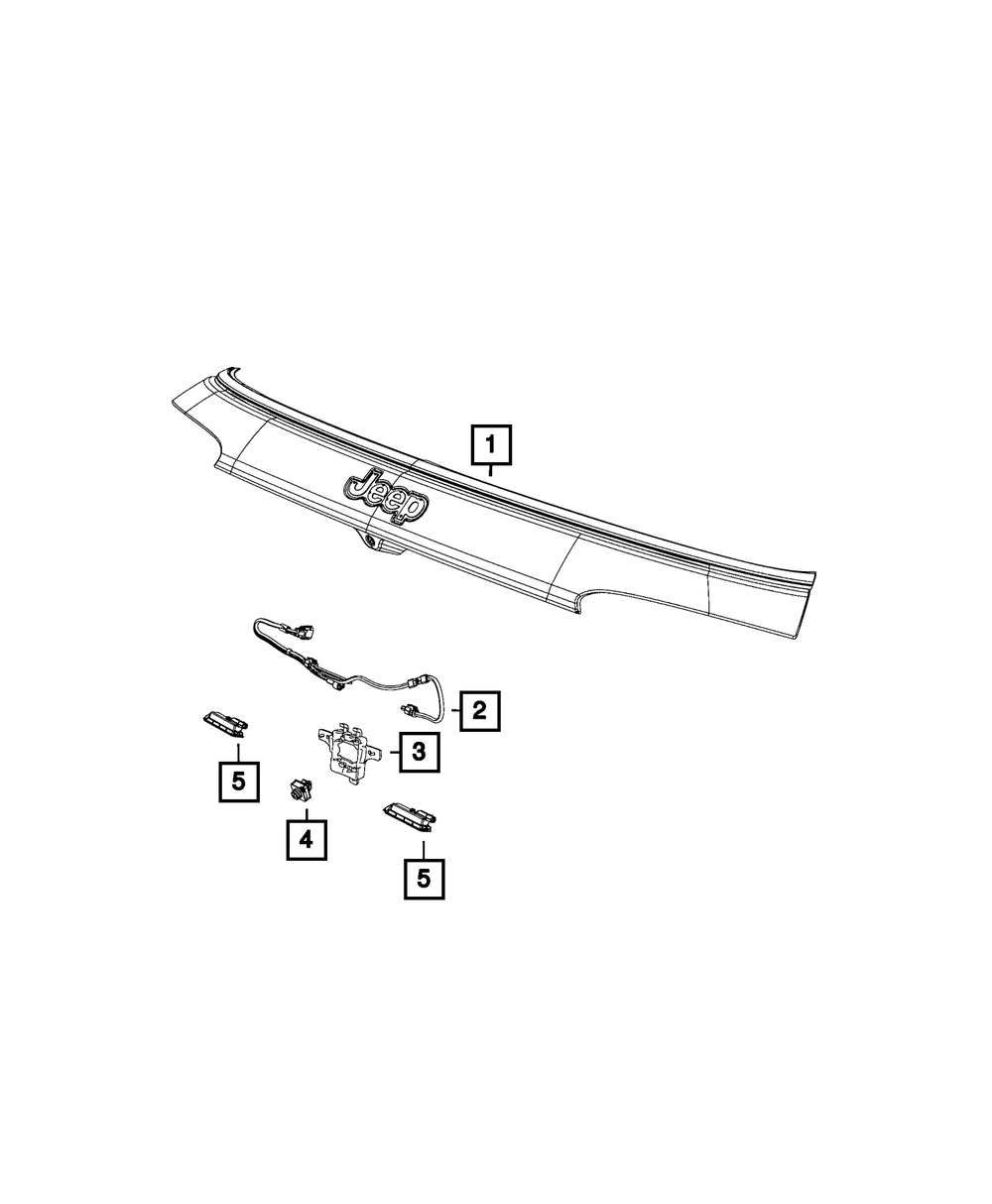 2017-2021 Jeep Compass License Lamp Applique 6TS43KW3AA | Mopar eStore