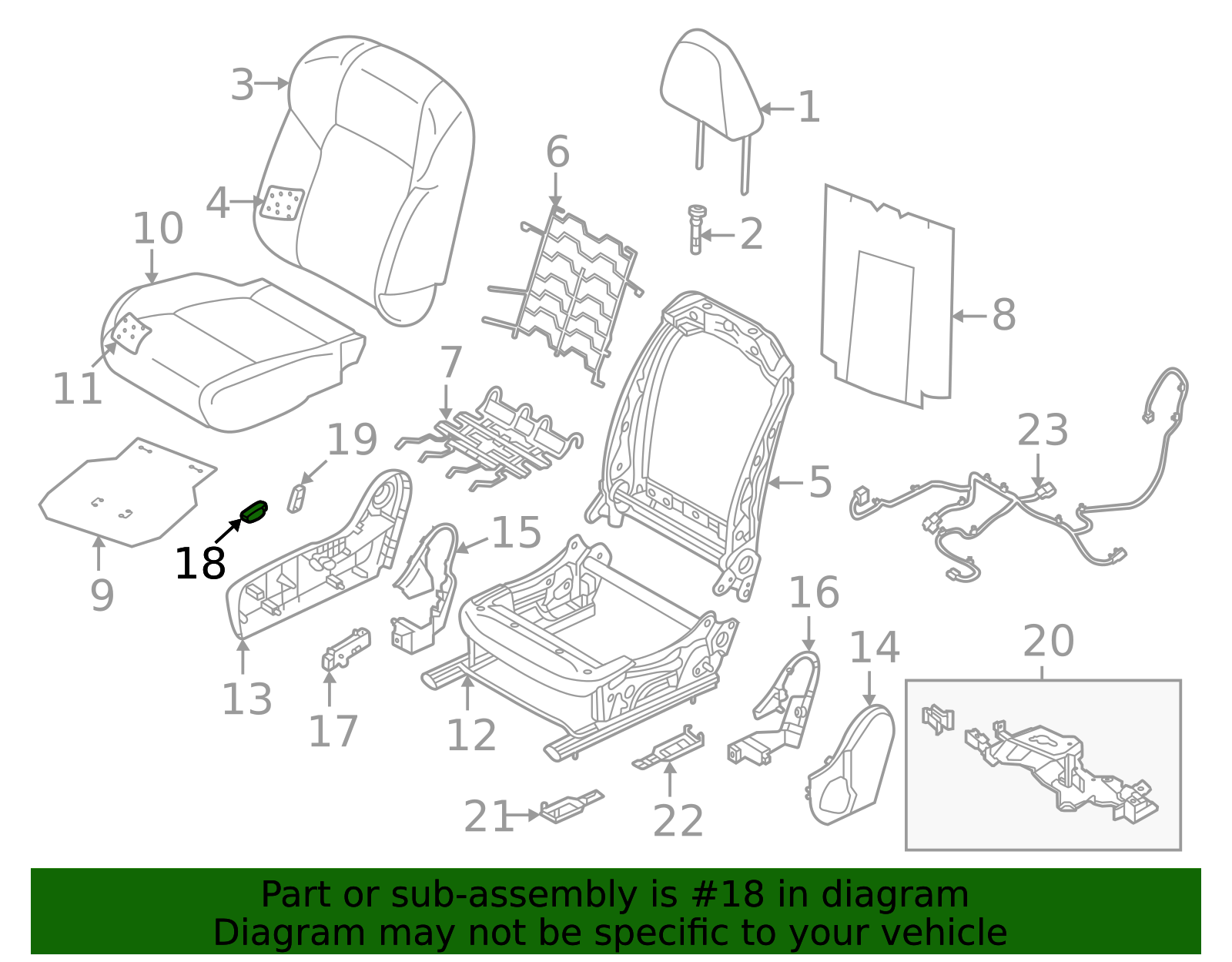 2021-2025 Nissan Slide Knob 87012-6RA0A | Nissan Parts Central