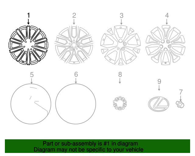 2018-2021 Lexus Wheel, Alloy 4261A-78031 | OEM Parts Online