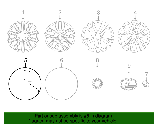 2016-2021 Lexus Wheel 42611-78110 | AutoNationParts.com