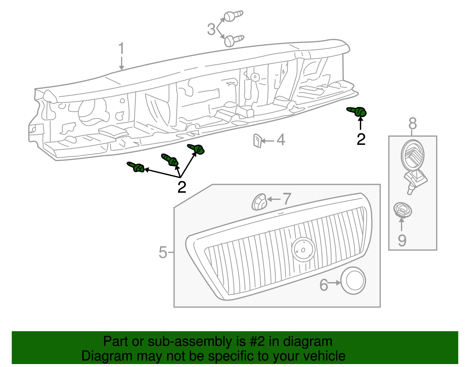 W704734-S438 - 2000-2014 Ford - Headlight Mounting Panel Bolt | Ford OEM Parts Outlet