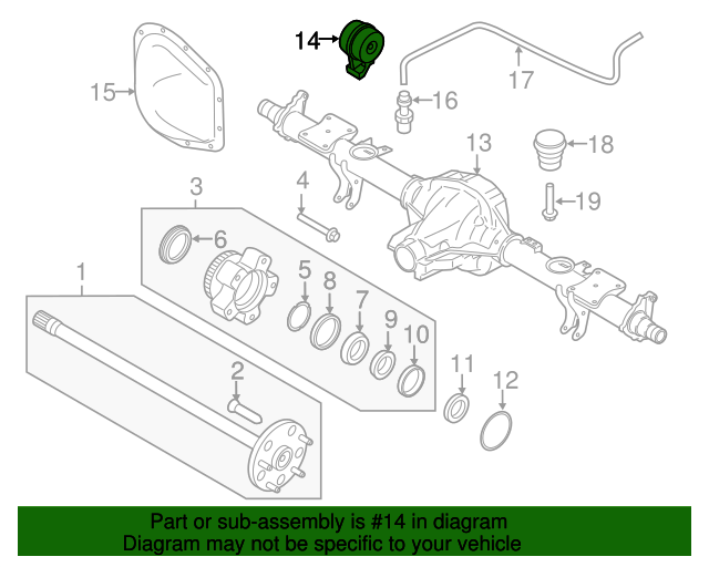 2017-2023 Ford Axle Housing Damper JK4Z-5A669-A | OEM Parts Online