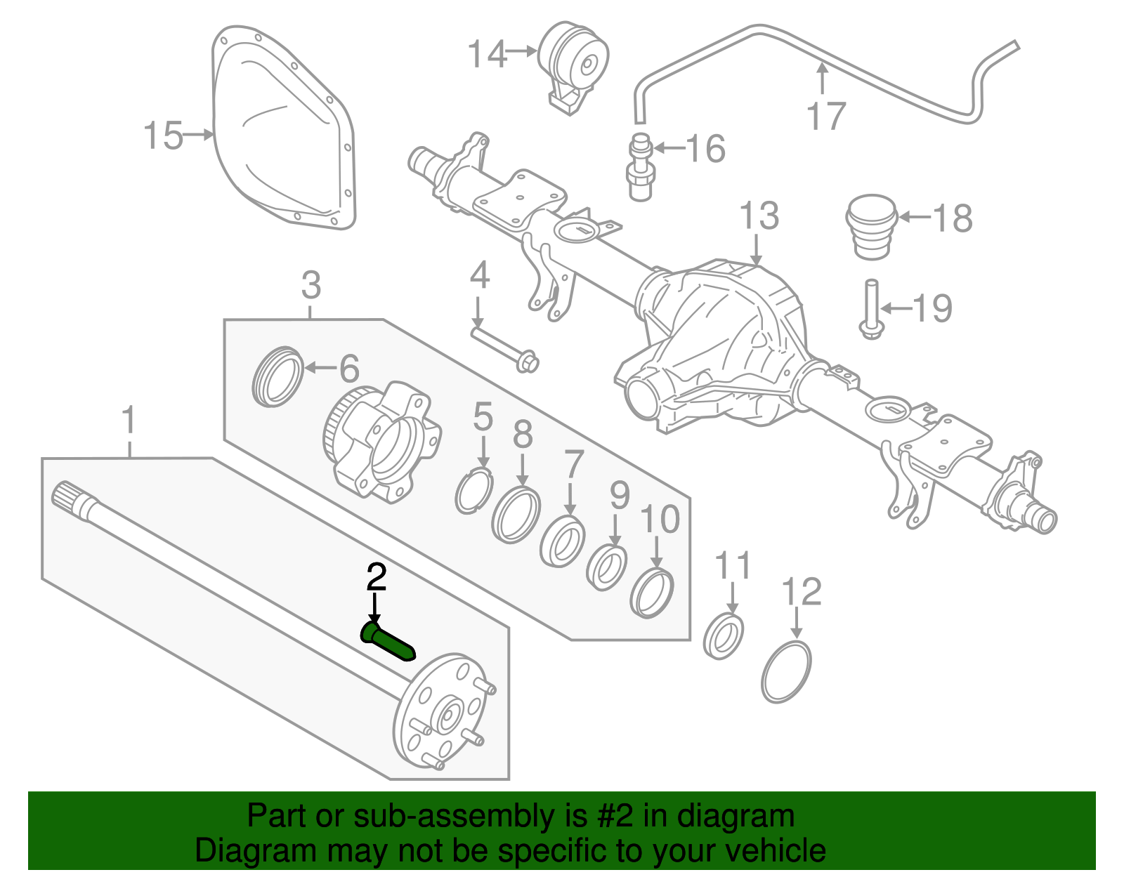 W714847-S439 - Axle Shaft Wheel Stud 2015-2024 Ford | Ford Parts Direct