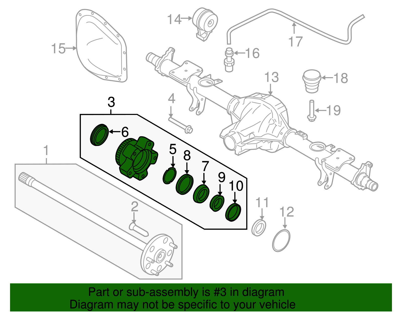 OEM Ford Motorcraft™ Hub For 2015-2024 Ford - Part No. HUB-415 | Karl ...