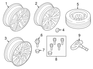 Genuine 21-Inch 8-Spoke Silver Diamond Cut Alloy for 2016-2022 Volvo ...