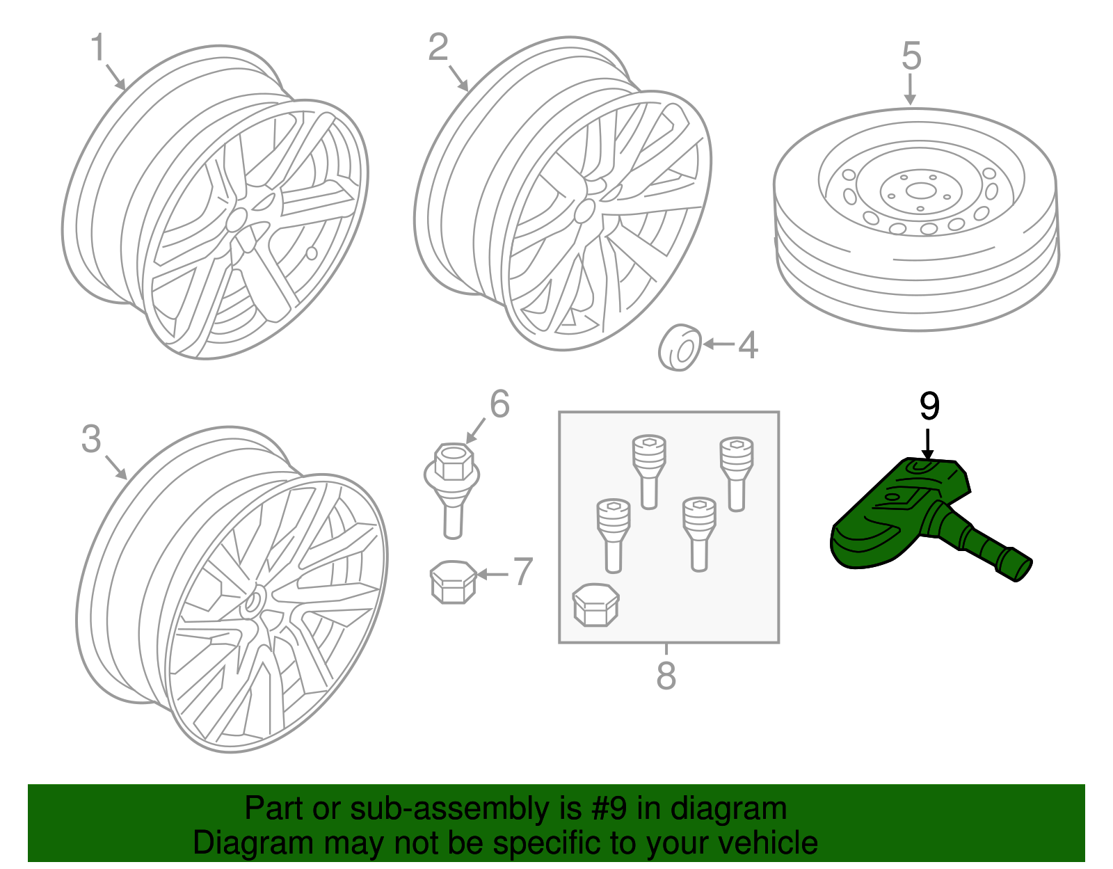 2016-2018 Volvo XC90 | Wheel Bolt Cap | 31471692 | My Swedish Parts