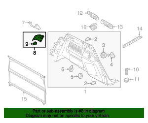 80A-863-487-B-4PK - Interior Quarter Panel Trim Panel Access Cover 2018 ...