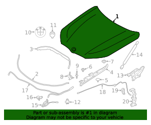 41007464711 - 2019-2020 BMW Hood (41-00-7-464-711) | BMW of South ...