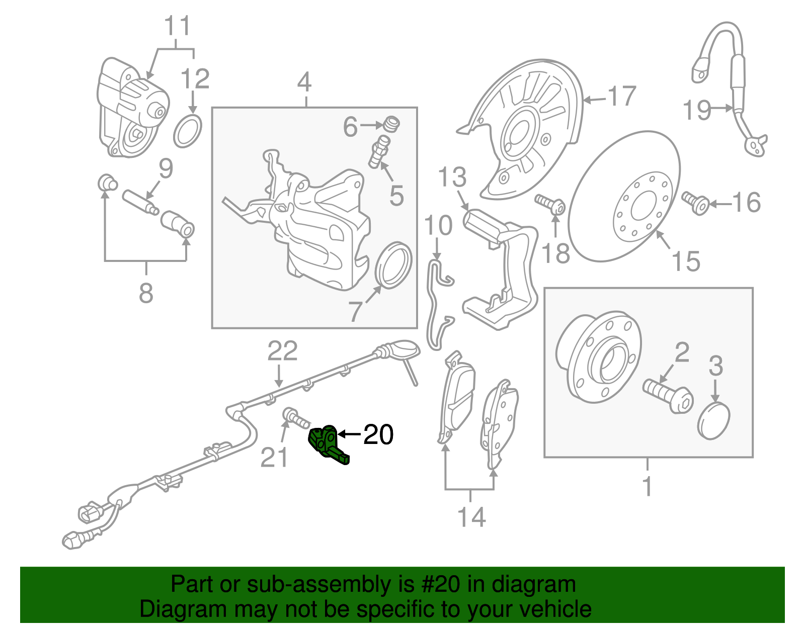 WHT-003-864-C - ABS Wheel Speed Sensor 2015-2024 Audi | AutoNation Parts