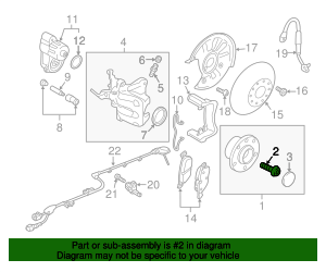 2006-2023 Audi Axle Bolt WHT-007-150 | Audi USA Parts