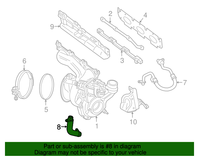 11-42-7-625-155 - Oil return line 2014-2020 BMW i8 | AutoNationParts.com