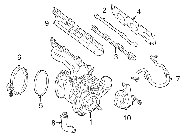 Genuine BMW 11-62-8-678-768 | Turbocharger Lower Bracket | FREE ...