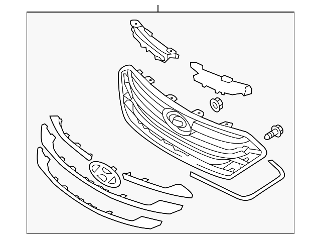 86350-2W010 - Grille Assembly - 2013 2014 Hyundai Santa Fe Sport ...