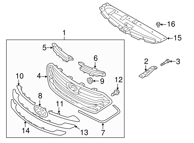 2013-2014 Hyundai Santa Fe Sport Center Molding 86355-2W000 | QuirkParts