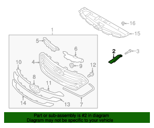 2013-2018 Hyundai Santa Fe Sport Grille Bracket 86574-4Z000 ...