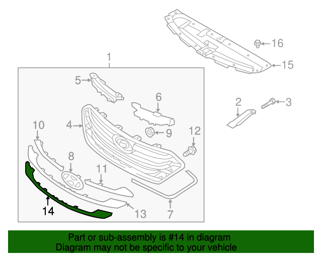 86356-2W110 - Lower Molding - 2015-2016 Hyundai Santa Fe Sport | World ...