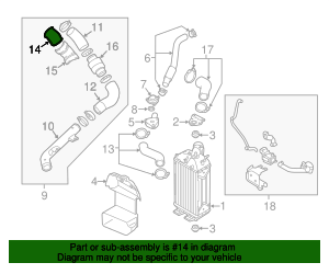 2013-2021 Hyundai Turbocharger Inter-Cooler Pipe Insulator 28255-2B700 ...