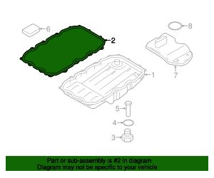 2011-2017 Volkswagen Touareg Transmission Oil Pan Gasket 0C8-321-371 ...