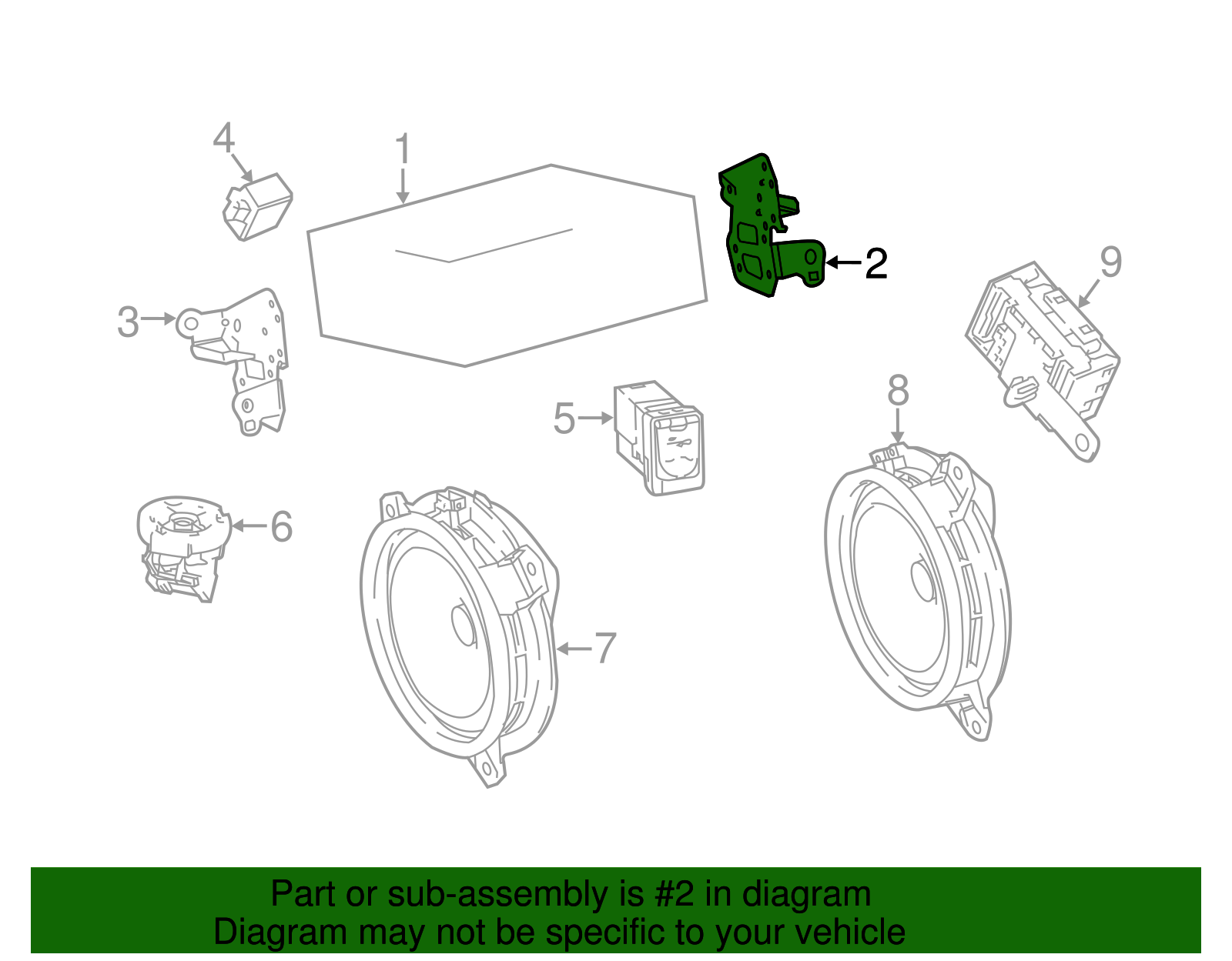86211-10160 - 2019-2022 Toyota C-HR - Radio Mount Bracket | Nucar ...