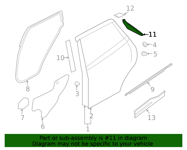 2018-2023 Nissan Kicks Black Out Tape 82815-5RB0A | TascaParts.com