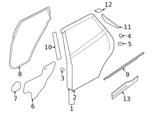 82831-5RB0A - Door Weather-Strip 2018-2024 Nissan Kicks | Nissan Parts ...