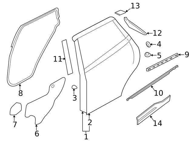 2018-2019 Nissan Kicks Black Out Tape - Driver's Side (LH) 82819-5RB0A ...