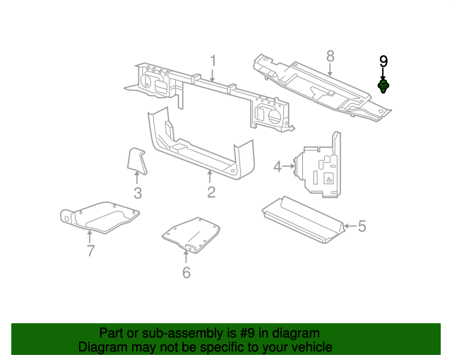 2000-2011 Ford Sight Shield Clip W706519-S300 | FordPartsOnSale.com