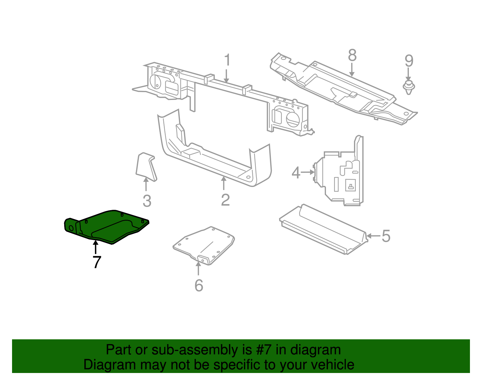 6W7Z-8327-B - Air Deflector 1998-2011 Ford | Big 3 Auto Parts
