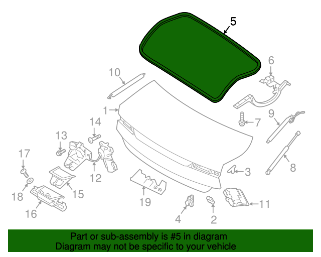 2017-2021 Volvo S90 Weatherstrip 31371605 | OEM Parts Online