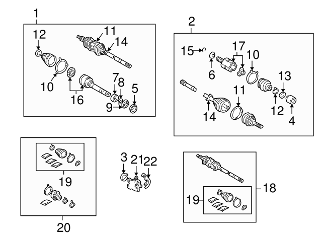 2002 Lexus ES300 Shaft & Joint 43460-39165 | OEM Parts Online