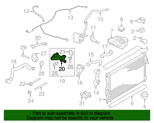 2013-2019 Ford Engine Coolant Outlet Flange BM5Z-8592-D | Varsity Ford