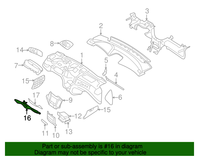 84750-2G200S8 - Column Filler 2006-2008 Kia Optima | Kia.Parts Store