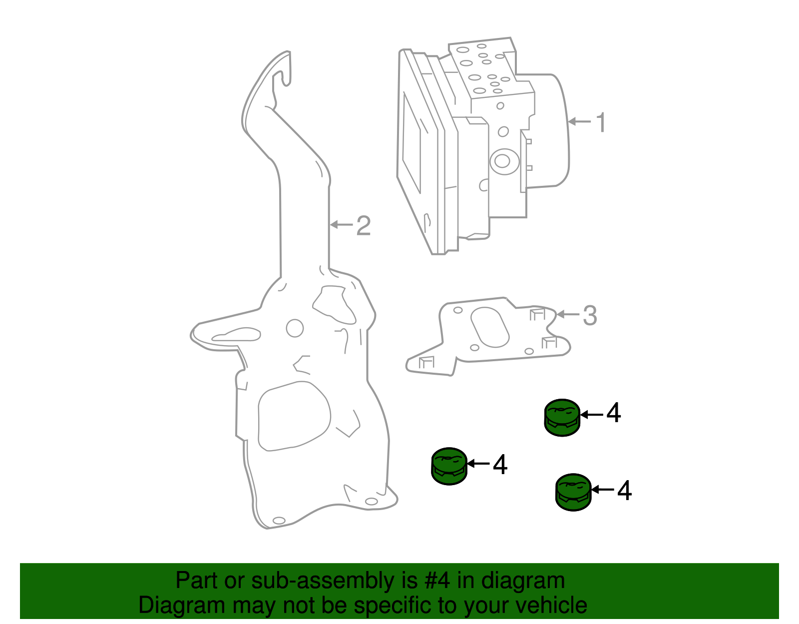 57101-TLA-A00 - 2017-2025 Honda - Rubber B Mounting | Genuine Honda Parts