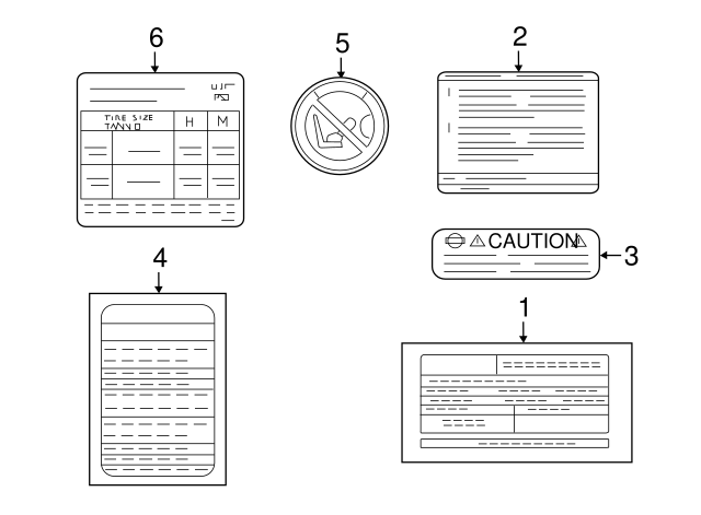 2015-2018 Chevrolet City Express Fan Blade Warning Label 19316323 ...