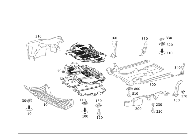 1994-2014 Mercedes-Benz Cover, Engine Comp Lower 221-520-70-23 | MB OEM ...