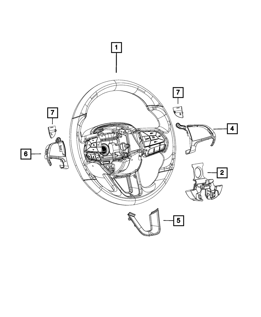 2019-2023 Dodge Steering Wheel 7KB711X9AA | Miracle Mopar