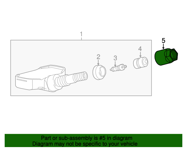 2013 Cadillac ATS TPMS Sensor Nut 22739567 | GMPartsDirect.com