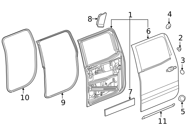 2022-2024 Chevrolet F Door 85547107 GM | GMPartsDirect.com