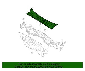 2005-2009 Hyundai Tucson Cowl Grille 86150-2E010 | OEM Parts Online