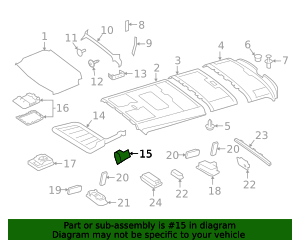 9106950500 - Tray Bracket 2019-2023 Mercedes-Benz | Mercedes-Benz USA Parts