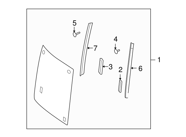 2009-2014 Nissan Cube Quarter Glass - Passenger Side (RH) 83300-1FC0A ...