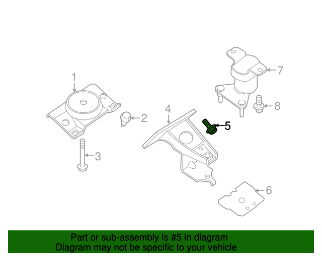 2012-2021 Nissan Front Mount Bracket Bolt 31377-JN00A | GetOEMParts.com