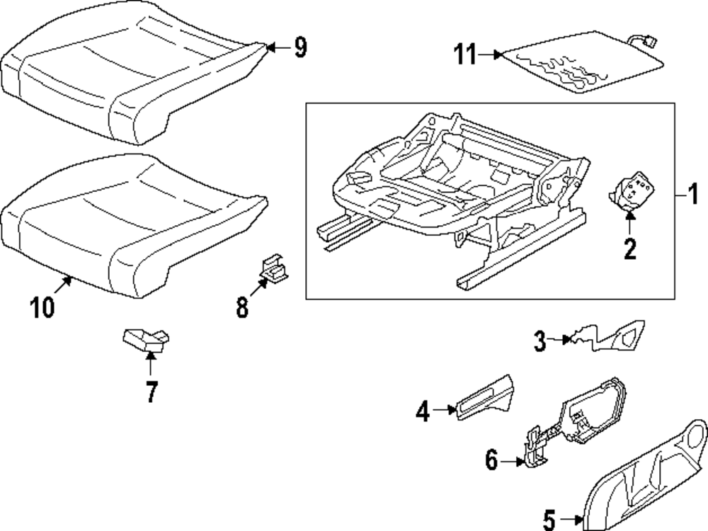 2022-2024 Volkswagen Golf R Seat Cover 5H0-881-406-G-WPE | Retail ...