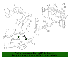 4M0-253-099 - Front Muffler Support 2017-2024 Audi | AutoNation Parts