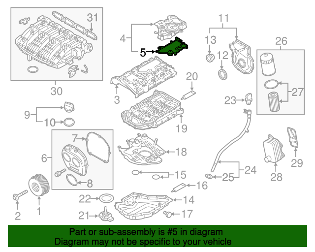 2013-2022 Volkswagen Engine Crankcase Vent Valve Seal 06K-103-484-B ...