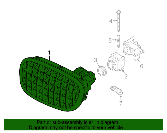 51137412324 - 2014-2016 BMW Grille (51-13-7-412-324) | BMW of South ...