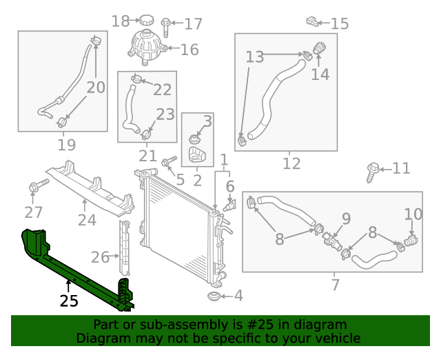 29150-D9500 - Lower Baffle 2017-2022 Kia Sportage | Kia.Parts Store